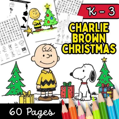 Charlie Brown Merry Christmas Activities Worksheet | Peanuts Holiday ...