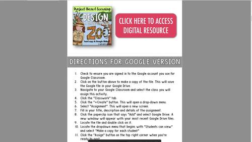 Design a Drive-Through Zoo: End of Year Math Project PBL | TPT