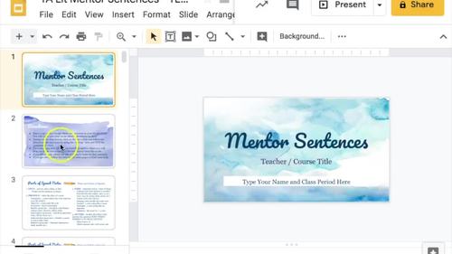 YA Lit Mentor Sentence Grammar Bundle PLUS Interactive Online Handouts