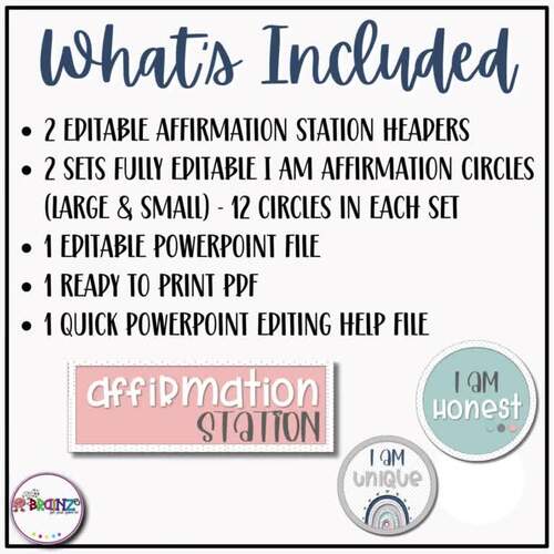 Editable Affirmation Station Classroom Decor| Positive Mirror Display