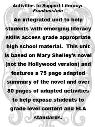 Adapted Frankenstein: Summary Growing Bundle by Wise Dragon Education ...