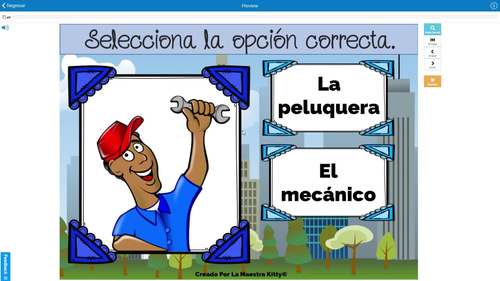 Spanish Jobs Vocabulary & Definite Articles Boom Cards™ by La Maestra Kitty