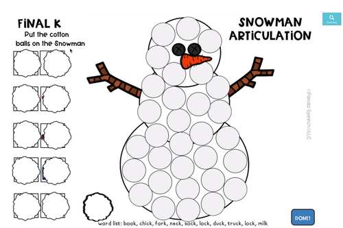 Snowman Articulation BOOM Cards BUNDLE: Digital Speech Therapy by Panda ...