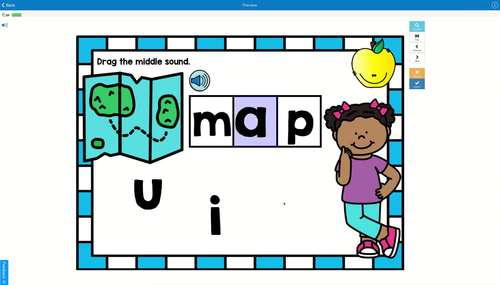 CVC Word Boom Cards Middle Sounds by Krafty in Kinder | TPT