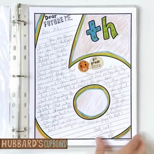 6th Grade All About Me First Day Week of Back to School Activity Middle ...