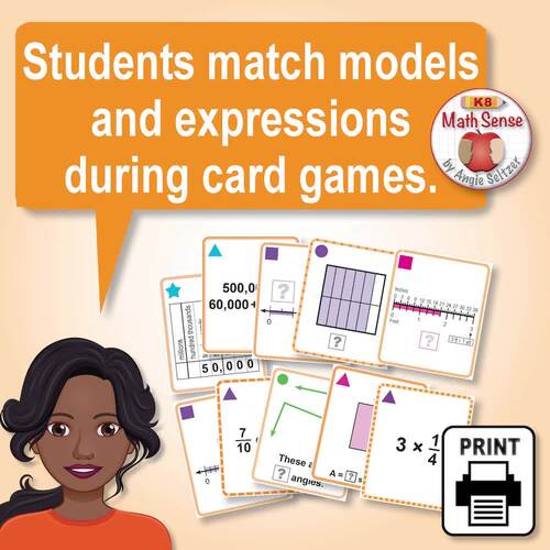 Grade 4 MEGA BUNDLE: Math Sense Card Games & Digital Matching | Boom & PPT