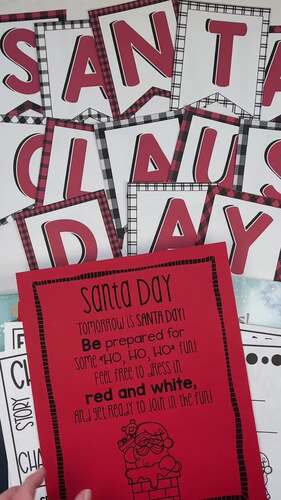 Santa Claus Theme Day Holiday Christmas Activities Writing Phonics Math ...