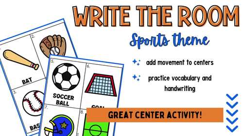 WRITE THE ROOM_SPORTS THEME by Kirk's Klassroom | TPT
