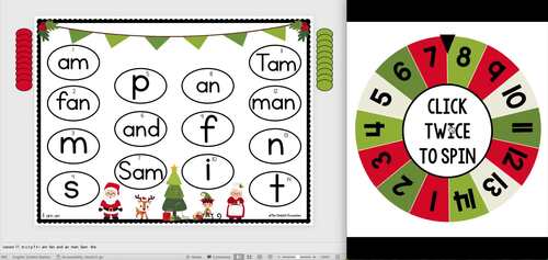 UFLI aligned DIGITAL Phonics Bump Games Winter Set 1: letters/sounds ...