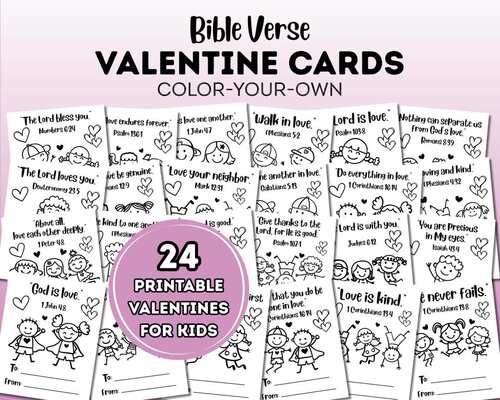 Bible Verse Valentine Cards for Kids | Christian Valentines | Color and Cut