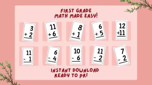 384 Printable Addition & Subtraction Flash Cards | Math Drills 0–12 | K ...