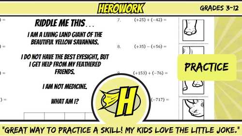 Cylinder Volume Printable Activities - Mystery Pic & Joke Herowork ...