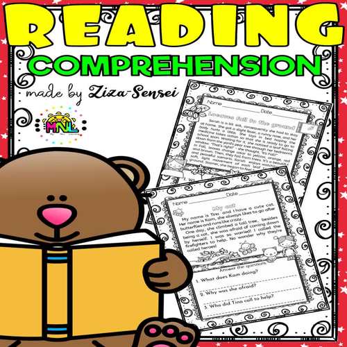 All Year Reading Comprehension Passages & Prompts Worksheets BUNDLE