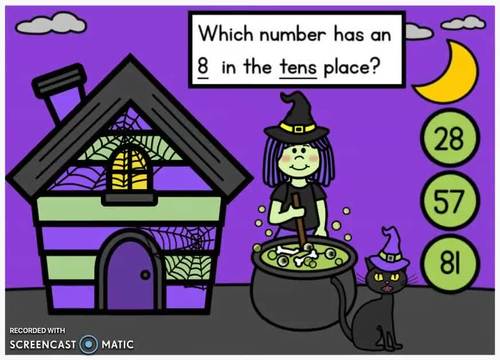 Boom Cards™ Halloween Place Value with Ones, Tens, and Hundreds | TpT