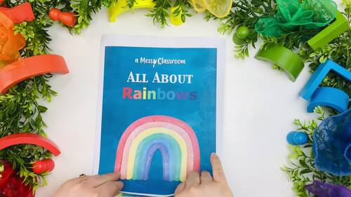 Rainbow Light 2nd Grade Nonfiction Text Features RI.2.5 Task Card Scavenger Hunt