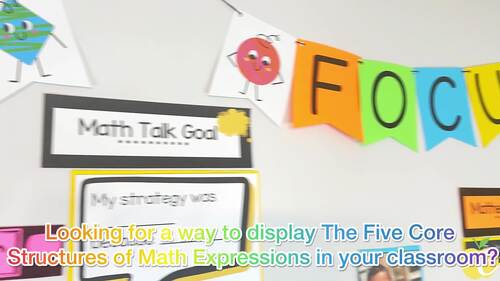 Units 1-9 Math Focus Wall Bulletin Board Set - Math Expressions - 6th Grade