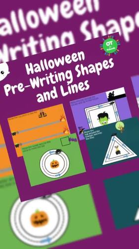 Halloween Pre-Writing Shapes and Lines - Seasonal BOOM DECK by OT for ...