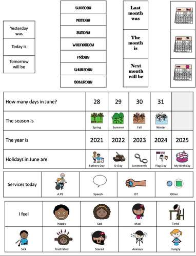 June Calendar Special Education Morning Meeting by All About SPED