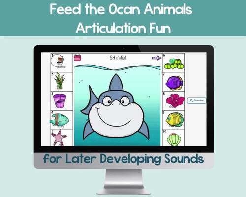 No Prep Articulation Later Developing Sounds Feed the Ocean Animals