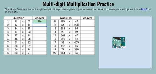 Digital! Super Bowl Winners! Multi-digit Multiplication! Mystery Image ...