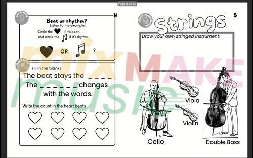 Grade 2 Full Year Music Workbook - Theory, Ear-training, Music Appreciation