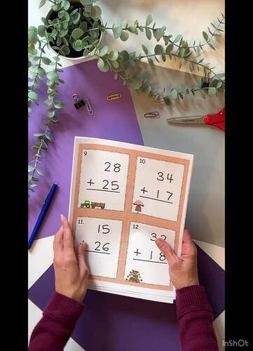2 Digit Addition Scoot With Regrouping, 2 NBT.5, 2 NBT.6, 2OA.1, Fall ...