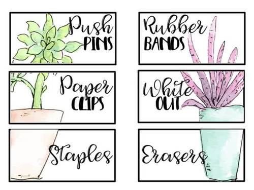 Teacher Toolkit Labels Cacti Theme by Lower Mountain Teachings | TPT