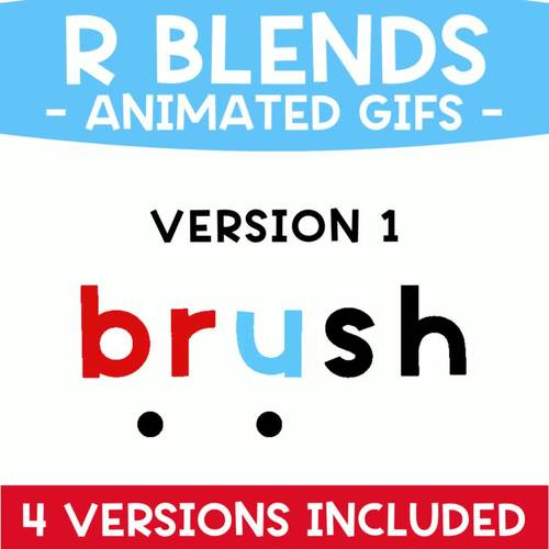 R Blends Words Animated GIFS by Teacher Cloud | TPT