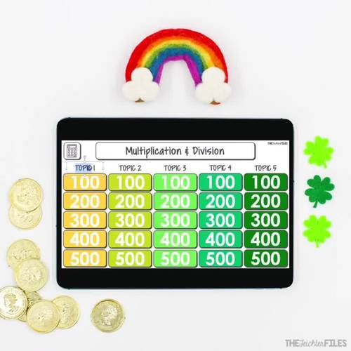 Editable Jeopardy Template St. Patrick's Day Theme Google Slides ...