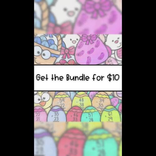 Easter Math Craft Bundle | Double-Digit Addition & Subtraction | TPT