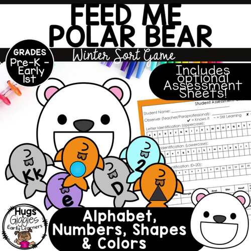 Feed Me Polar Bear – Winter Letter, Number, Shape & Color Sort Game ...