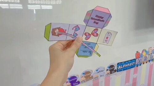 Valentine Templates box craft I 3D Gift Box Activity I D.I.Y ...