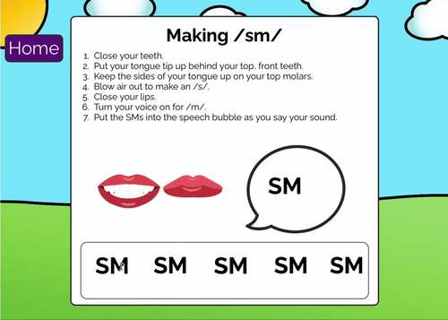S blends Cluster Reduction sm m Minimal Pair Boom Card Sentences Tongue ...