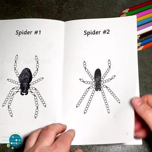 Montessori Math Bead Stair Spiders Coloring Booklet for Halloween