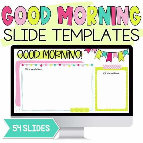 Good Morning Slides Compatible with Google™ Slides by The Classroom Corner