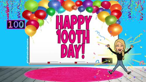 100th Day Packet and Digital Class Party Bundle by The First Grade Creative