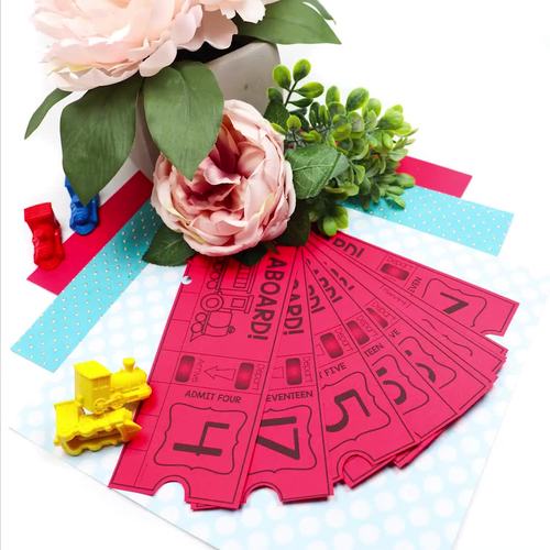 Train Ticket Fine Motor Counting Activity for Transportation Math Centers