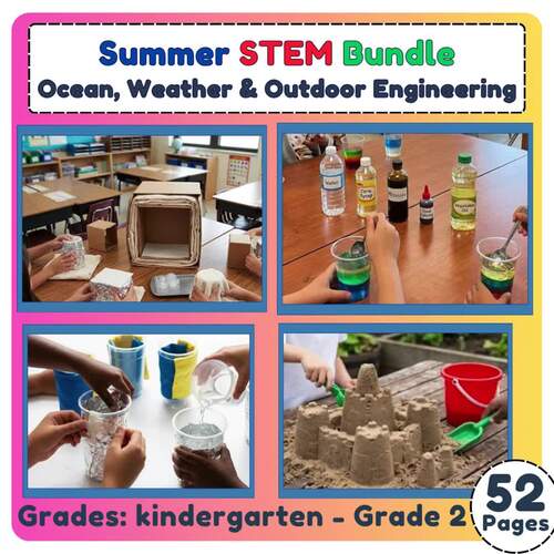 Summer STEM Mega Bundle | Ocean, Weather & Outdoor Engineering For K–3rd