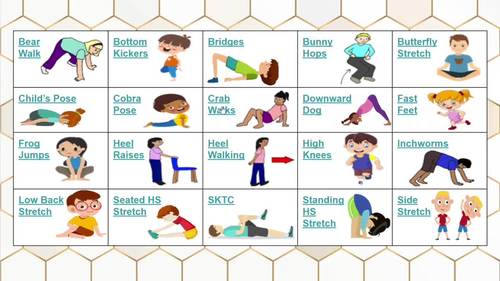 Fitness Tic-Tac-Toe Bundle (Beginner Level) by Fitness for Kiddos