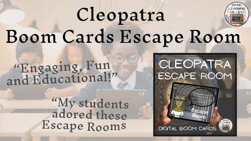 Cleopatra BOOM Cards Escape Room | Digital ELA Reading Activity | TPT