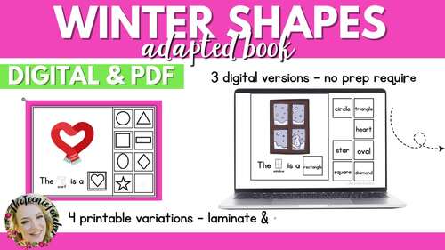 Winter Adapted Book: Interactive Matching Shapes Recognition Sped & Autism