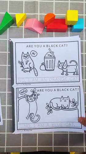 Black Cat Mini Book | Reading, Tracing, Coloring & Fine Motor Activity ...
