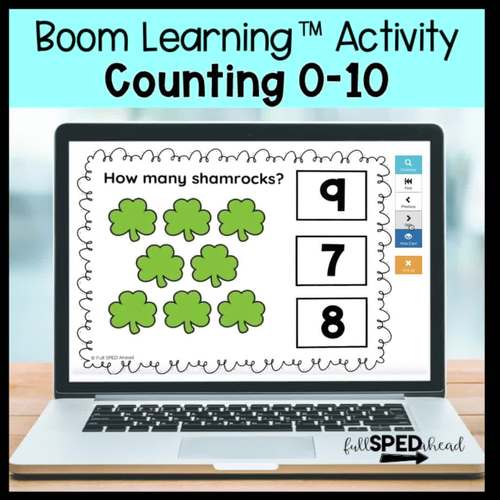 St. Patrick's Day Counting Numbers 0-10 Boom™ Cards Activity | TPT