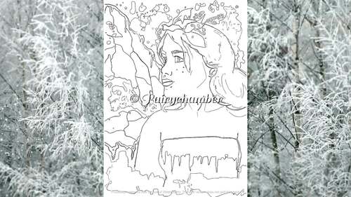 Fairy of Icicles: Winter Wonderland Coloring Page by Fairychamber