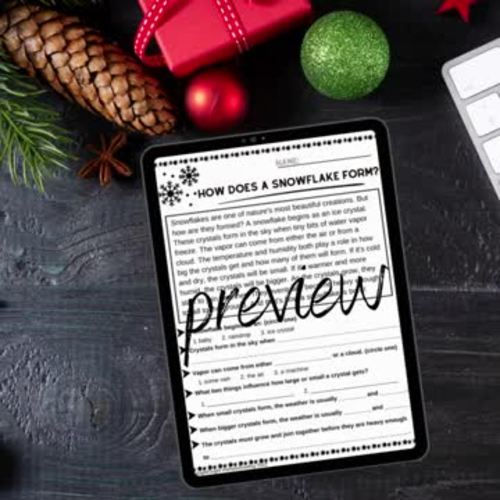 Non-Fiction Reading Passages with Comprehension Questions | Winter Edition