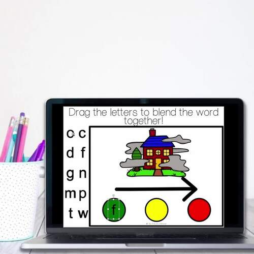 Digital Short O Interactive CVC Blending Cards | TPT