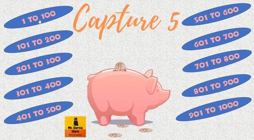 Capture 5 math game by Ms Garcia Store | TPT
