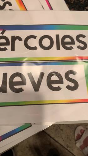 Spanish Classroom Decor Calendar Set La Fecha Tye Dye by La dama de espanol