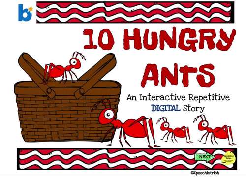 10 Hungry Ants A DIGITAL Interactive and Repetitive Speech and Language ...