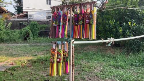 Tiki Windsock Craft | Hawaiian Summer Luau Activities | Hawaii Day Coloring